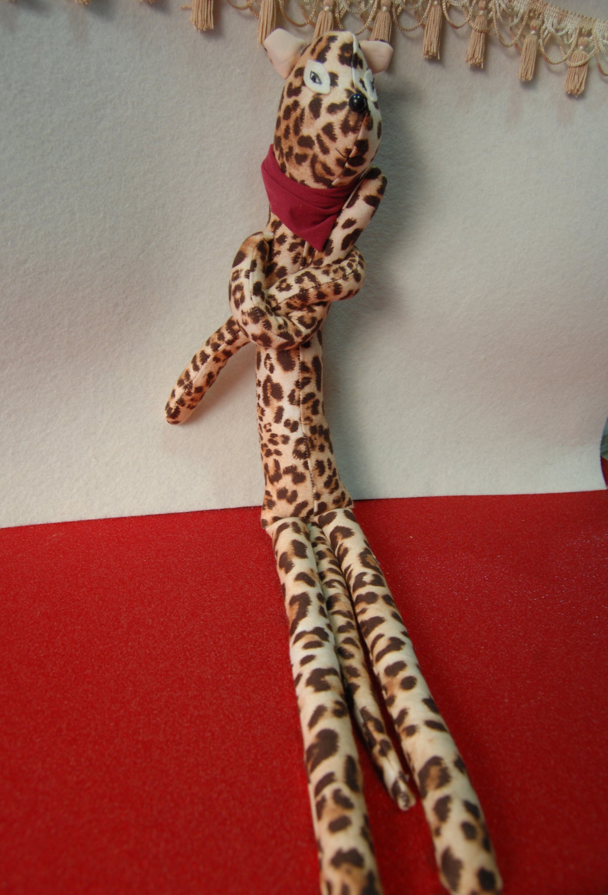 Leopard Stuffed Animal Upcycled Fabric Forest Animals - Etsy