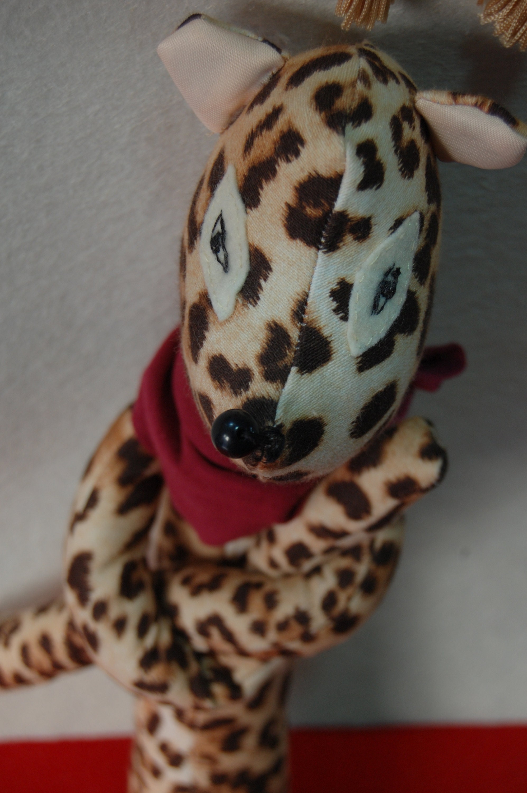 Leopard Stuffed Animal Upcycled Fabric Forest Animals - Etsy