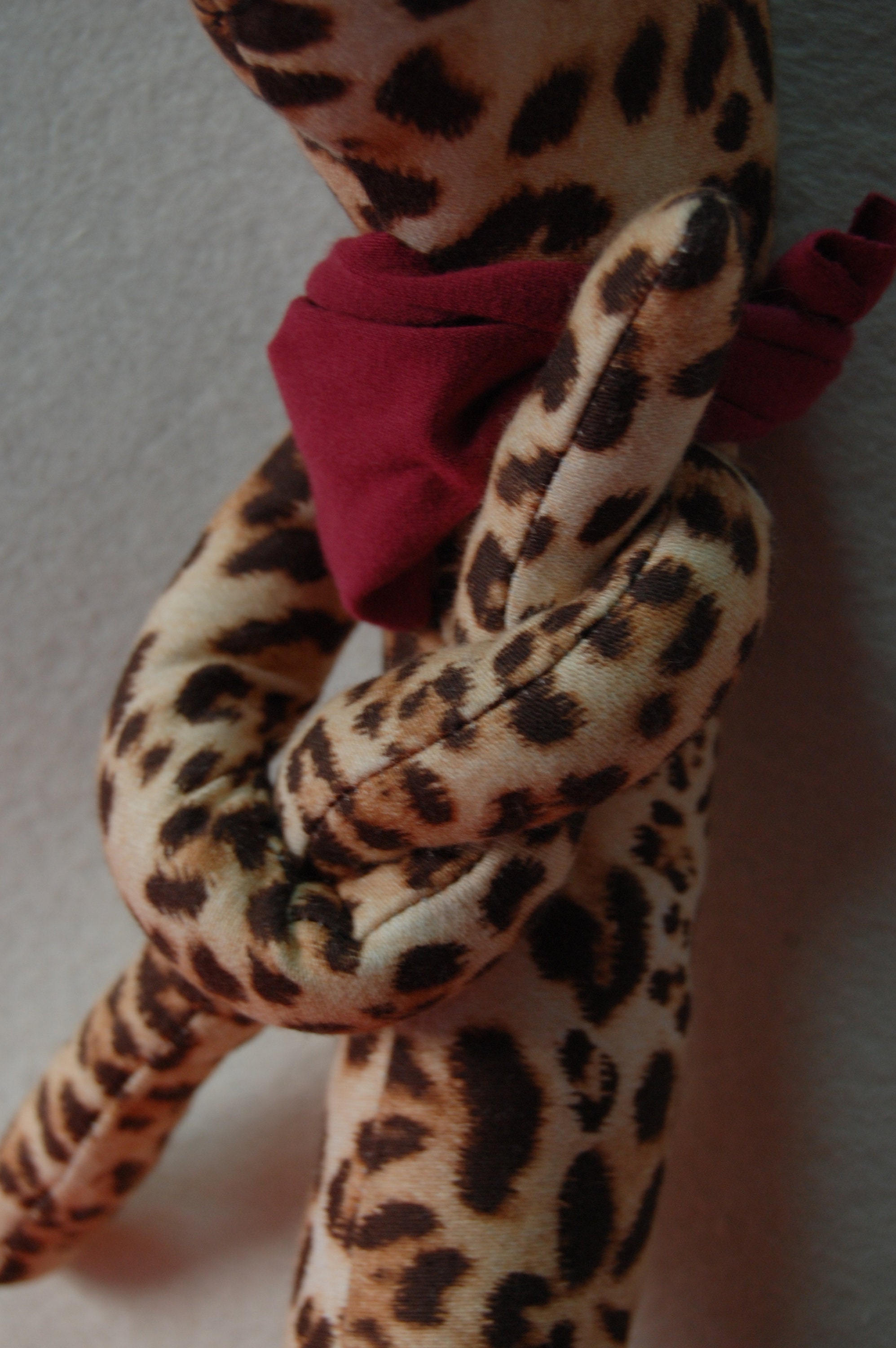 Leopard Stuffed Animal Upcycled Fabric Forest Animals - Etsy