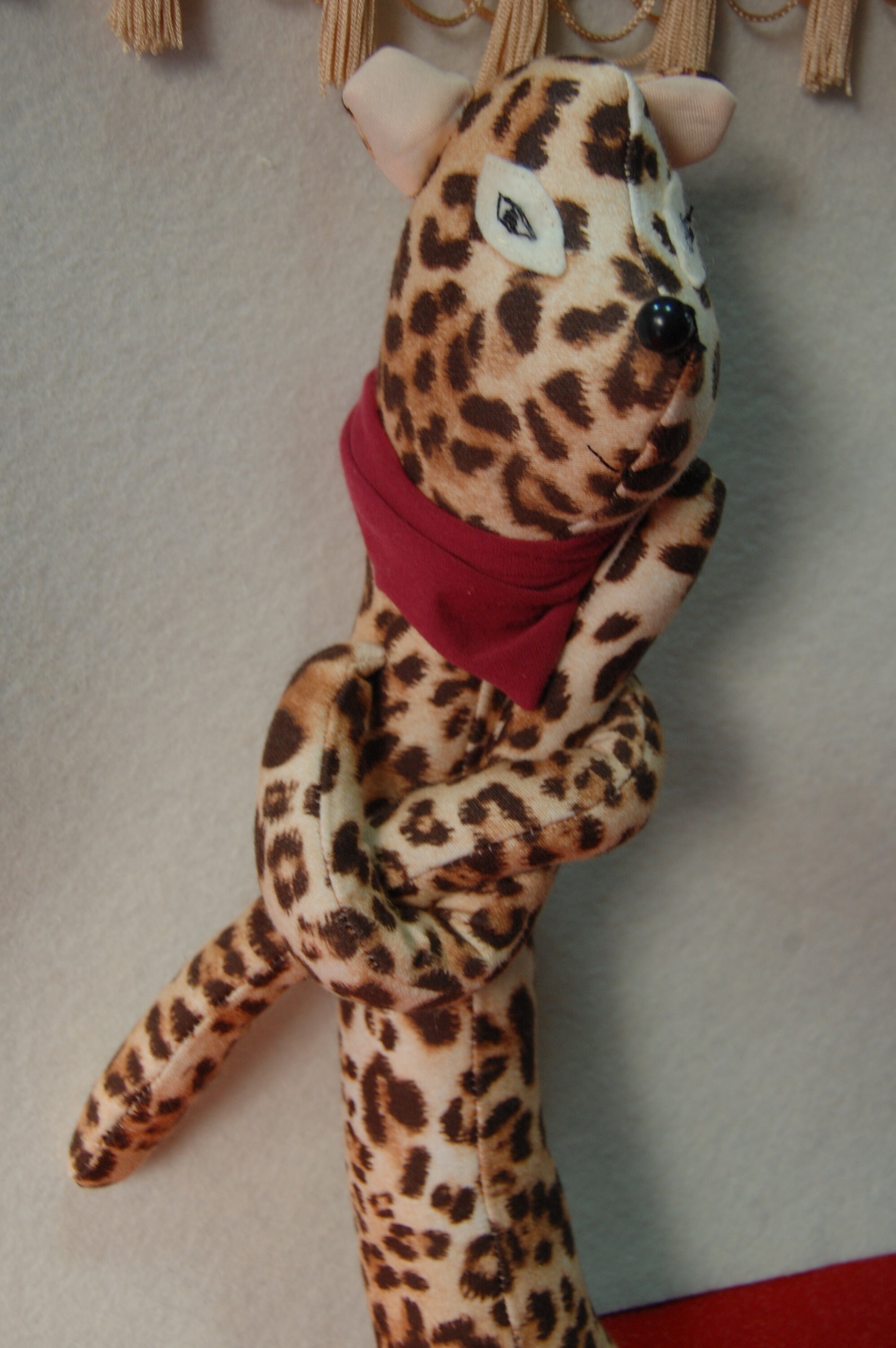 Leopard Stuffed Animal Upcycled Fabric Forest Animals - Etsy