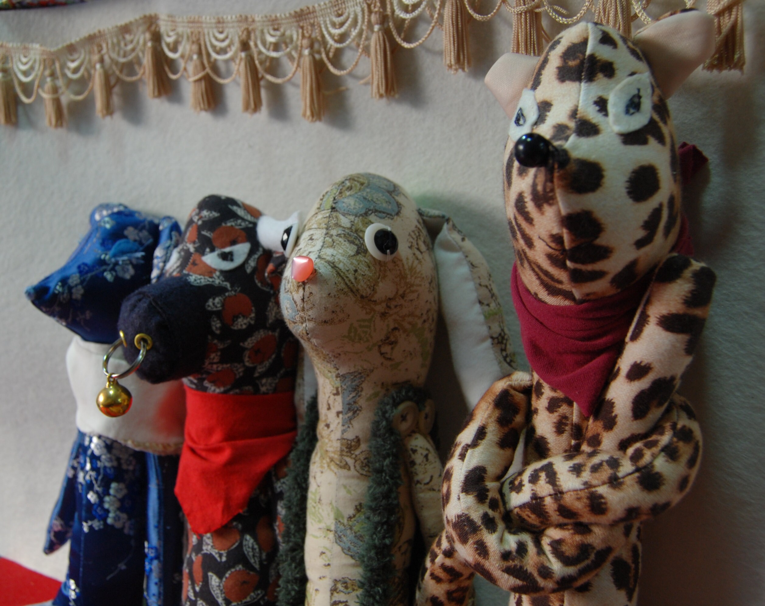Leopard Stuffed Animal Upcycled Fabric Forest Animals - Etsy