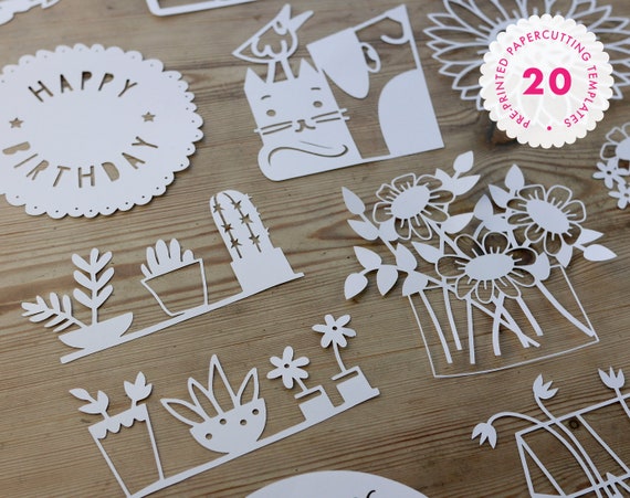 Bumper Paper Cutting Template Pack Includes 20 X A5 Designs - Etsy