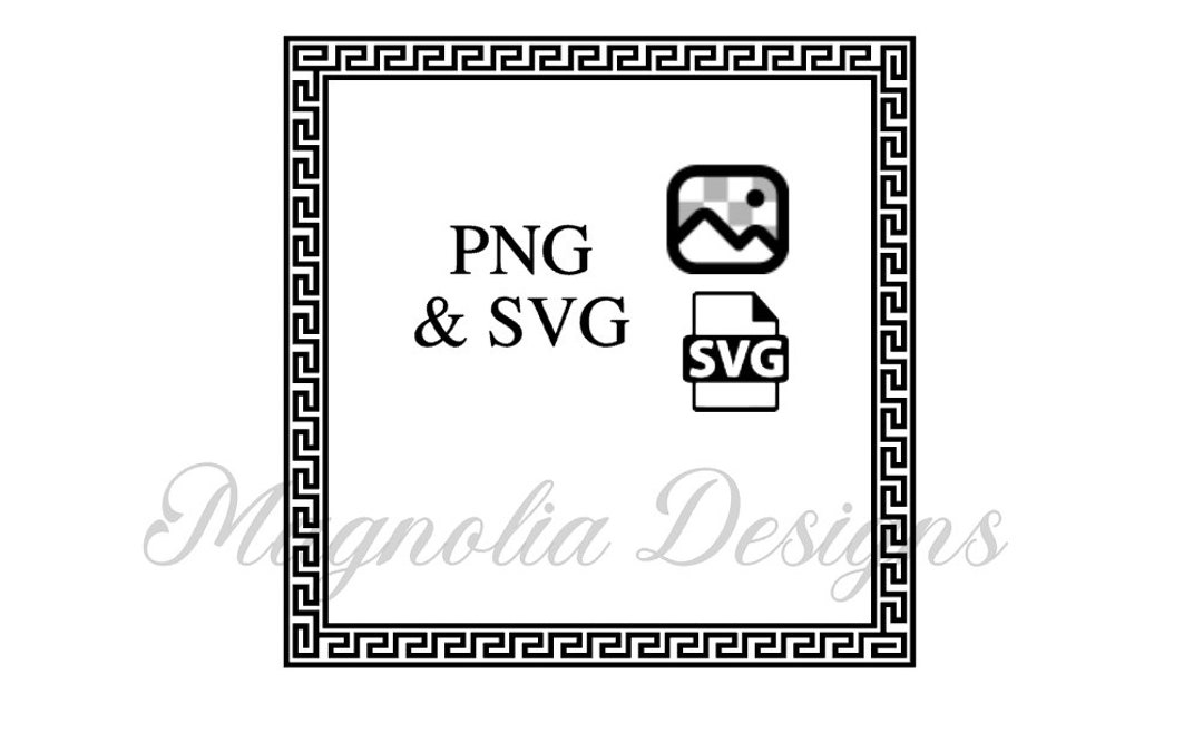 Black Greek Key Frame SVG | Rectangle | Frame SVG | Greek Key | Png ...