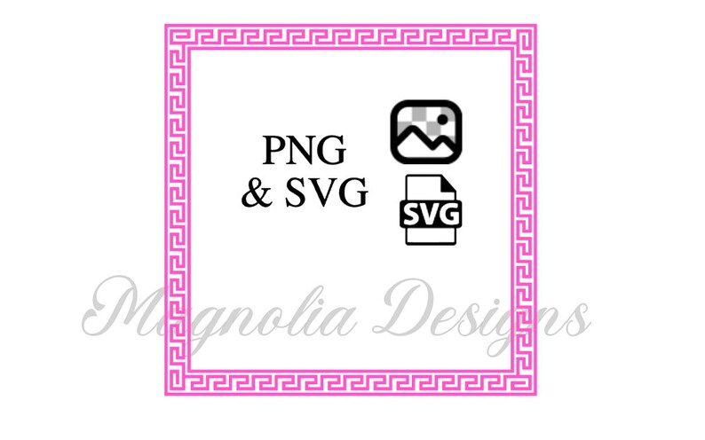 Hot Pink Greek Key Frame SVG Rectangle Frame SVG Greek - Etsy