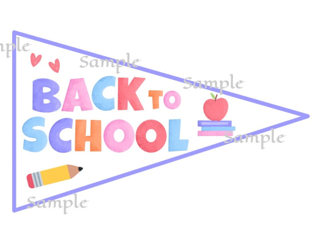 PRINTABLE Instant Download Digital Back to School Pennant Banner Flag ...