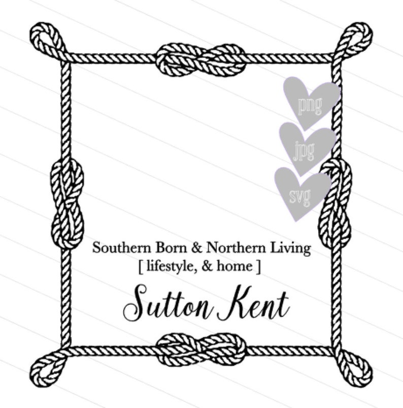 Rope Frame SVG Square Frame SVG Nautical JPG Png - Etsy Hong Kong