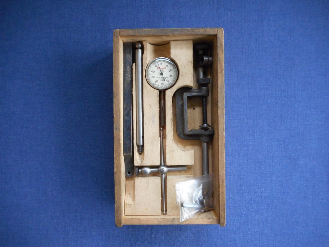 Starrett #196 Back Plunger Indicator * Vintage * Original Wood Box - Etsy