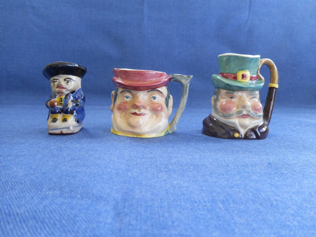 Miniature Toby Jugs * Staffordshire * Hand Painted * England * Cabby ...