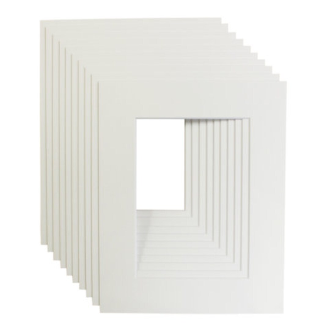 Antique off White Bevel Cut Mounts for Photo Picture Frames - 1.4mm ...