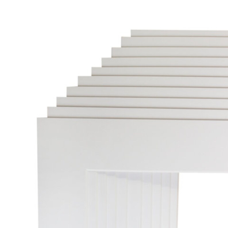 Bright White Bevel Cut Mounts for Photo Picture Frames - 1.4mm White ...