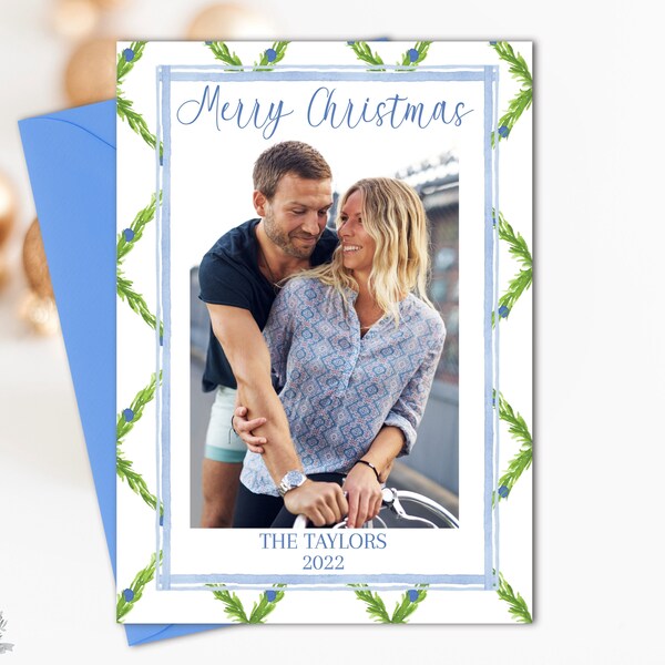 Blue Christmas Cards - Etsy