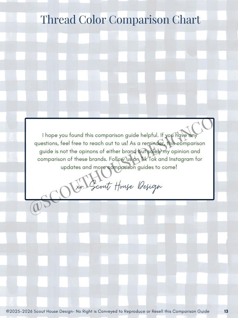 DMC to Silk & Ivory Thread Conversion Chart | Color Comparison Guide ...