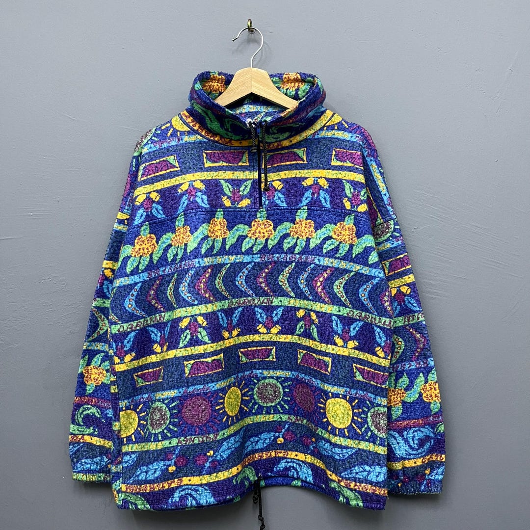 Vintage Samsousan Design Australia Fleece Half Zip Sweatshirt Size ...
