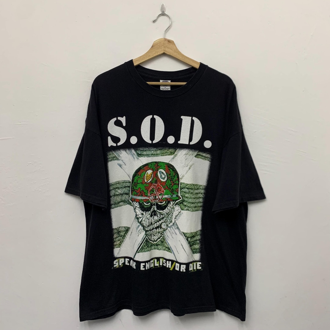 Vintage SOD Storm-troopers Od Death Trash Metal Band T-shirt XL Speak ...