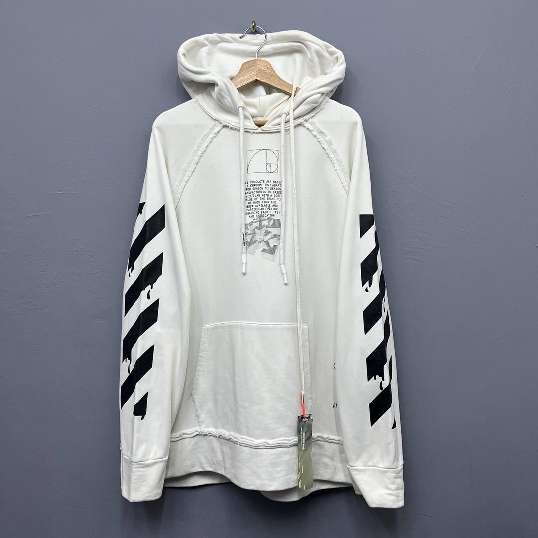 OFF-WHITE Dripping Arrows Incompiuto Hoodie Size XL Distressed - Etsy