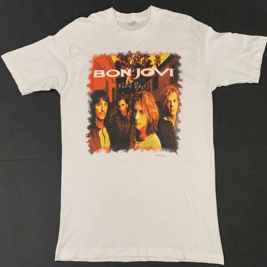 Vintage 90s Bon Jovi These Days Japan Tour Rock Bnd T-shirt Large - Etsy