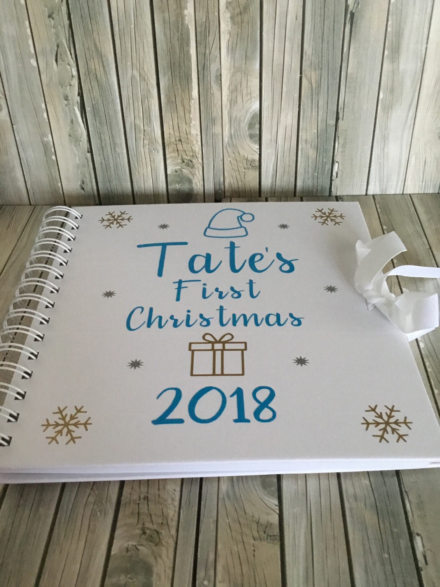Personalised " MY First" Christmas Memory Book / Photo Album. Baby Book ...