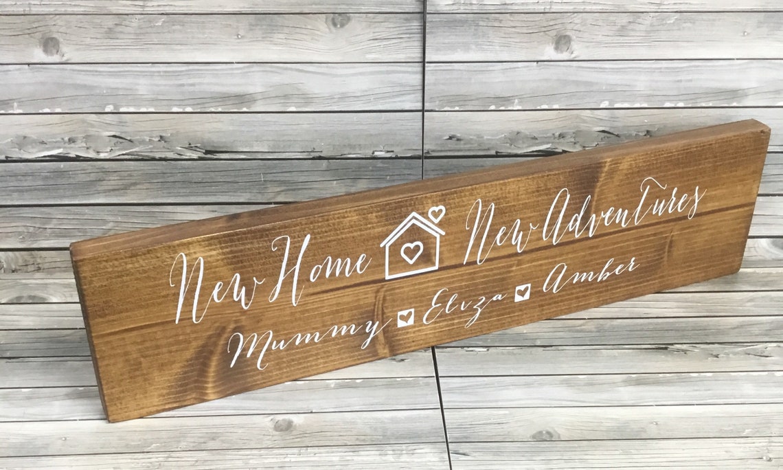 Personalised Rustic Handcrafted Wooden Stained Wall Plaque. - Etsy