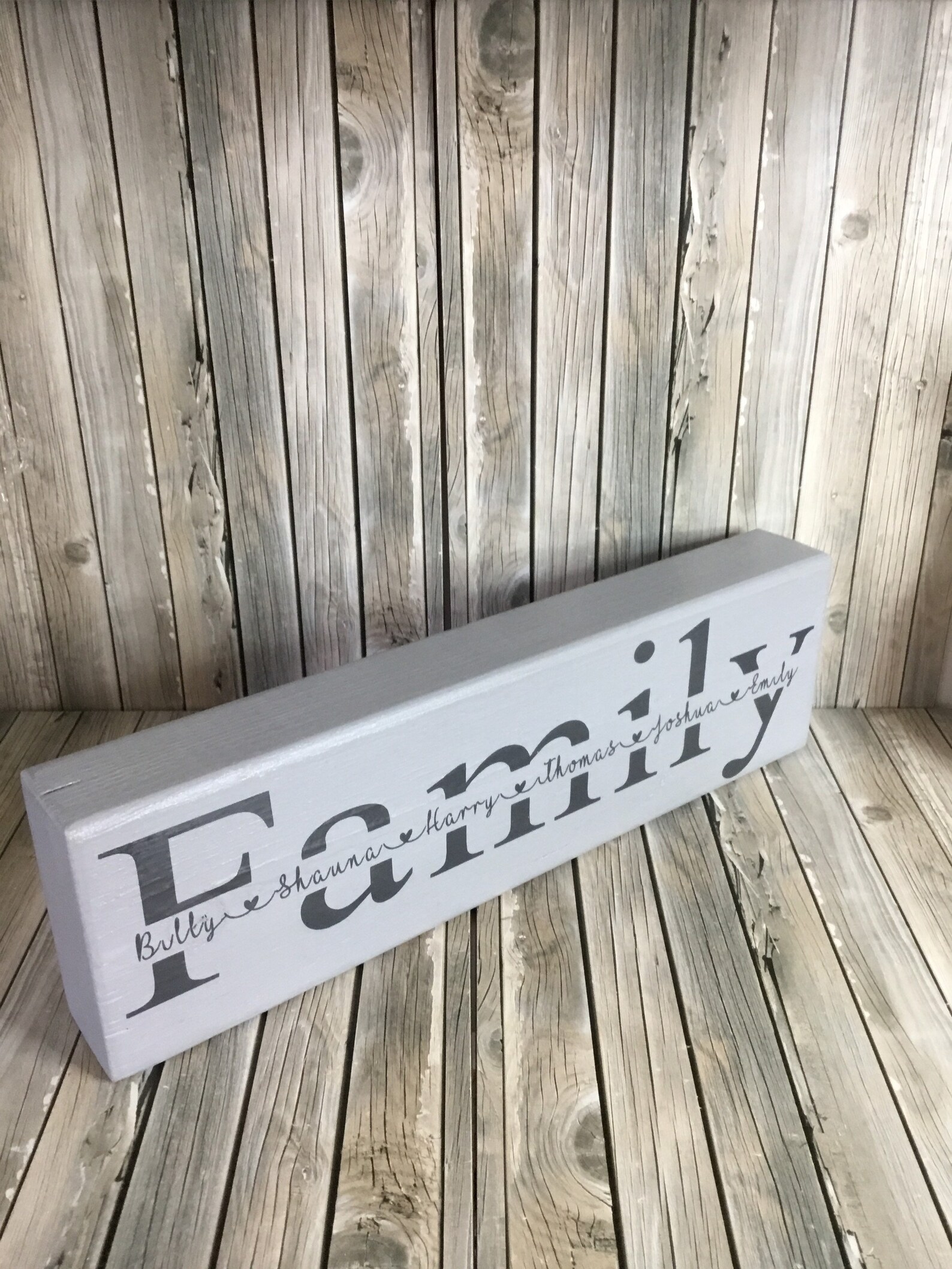 Personalised Wooden Family Freestanding Plaque. - Etsy UK