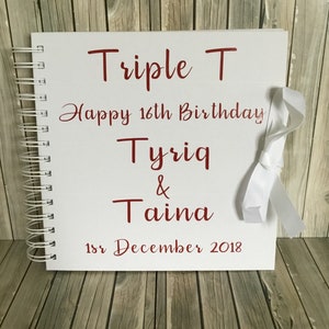 Personalised Birthday Guest Book. 18th 21st 30th 40th 50th - Etsy UK