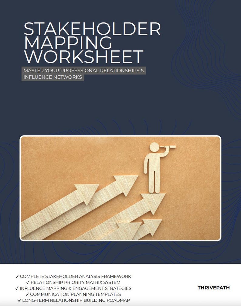 Stakeholder Mapping Worksheet - Relationship Strategy, Network Building ...