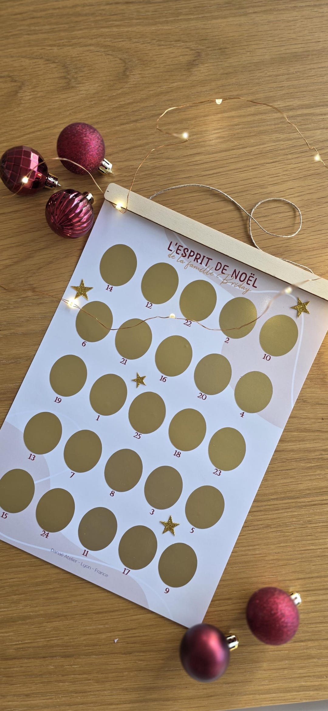 Scratch-off Advent Calendar - Christmas Spirit - Personalized With ...