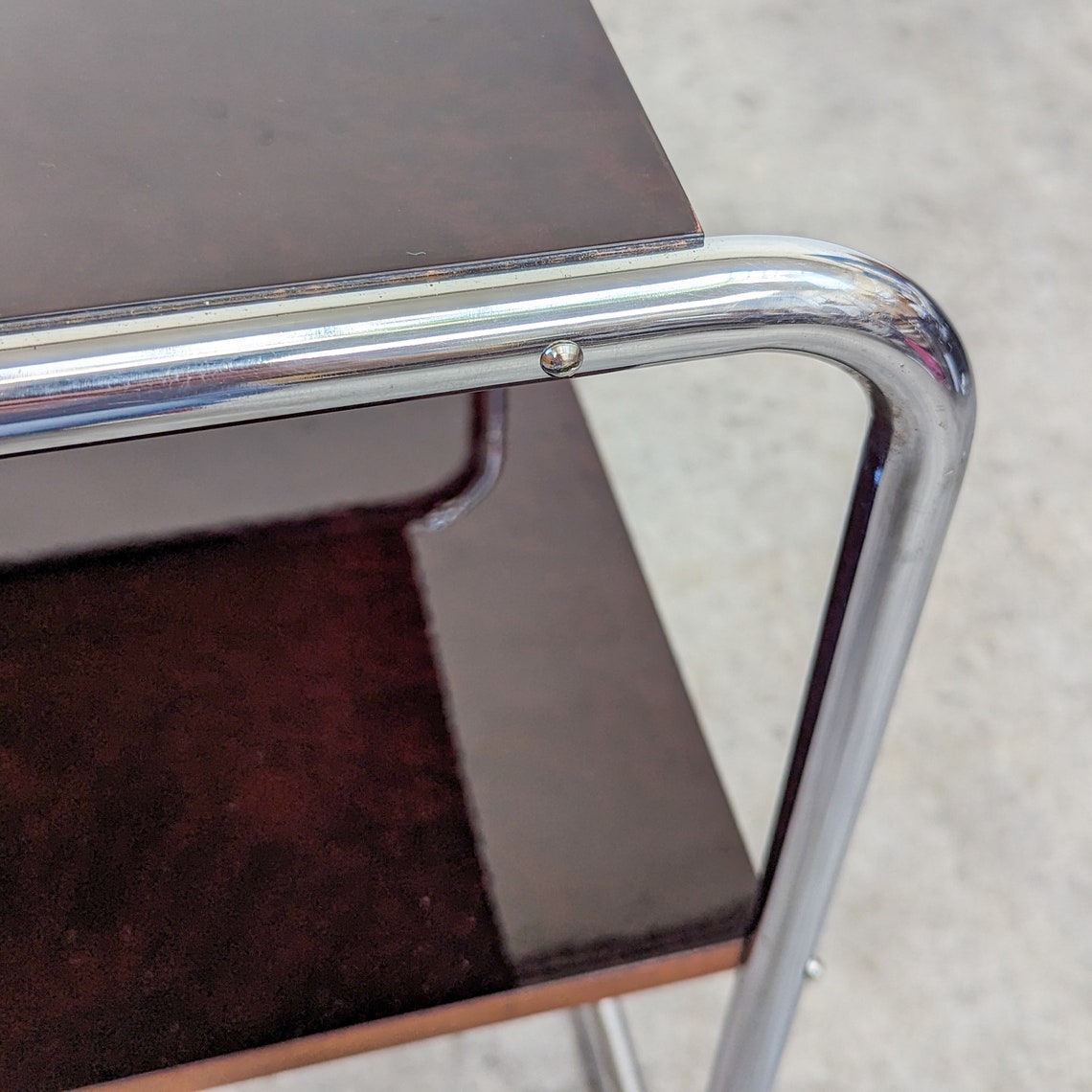 Rare Restored Bauhaus Tubular Steel Side Table by Marcel - Etsy