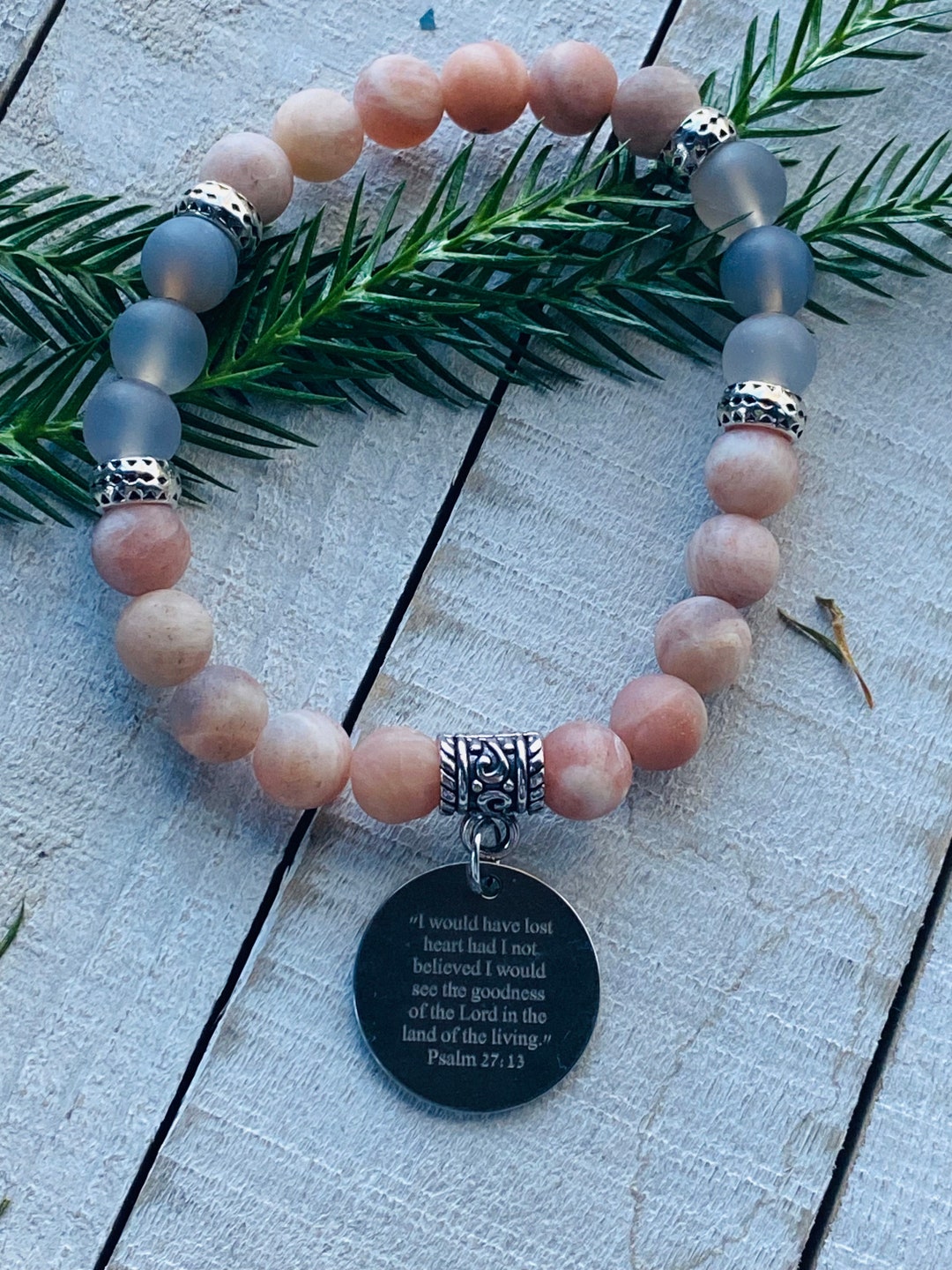 Bible Verse Jewelry Bible Verse Bracelet Psalm 27 13 Faith - Etsy