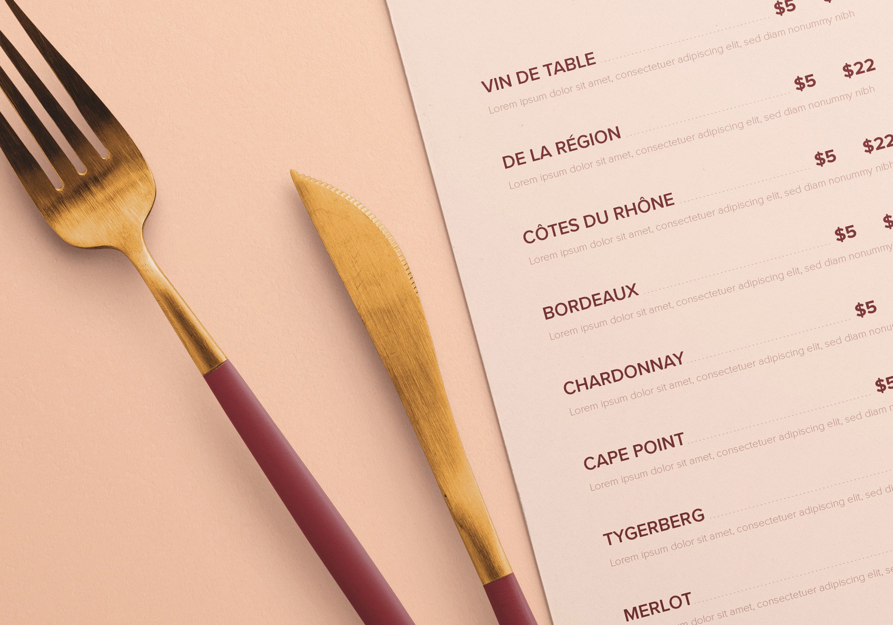 Table 4x9in Menu With Cutleries and Eucalyptus - Etsy