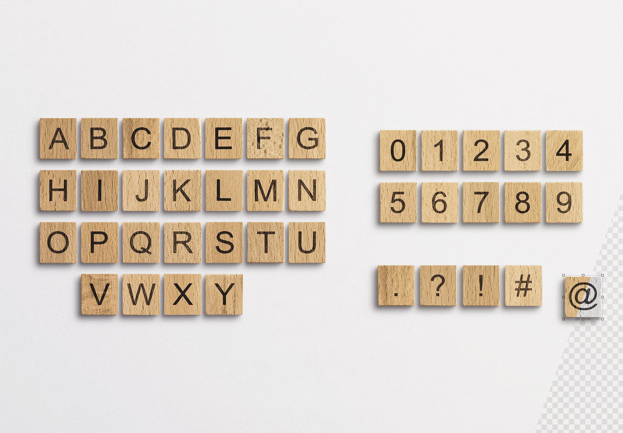 ALPHABET WOODEN TILE Alphabet Letter Tile Montessori - Etsy