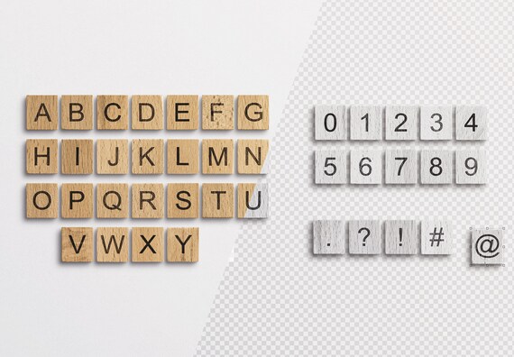 ALPHABET WOODEN TILE Alphabet Letter Tile Montessori | Etsy Canada