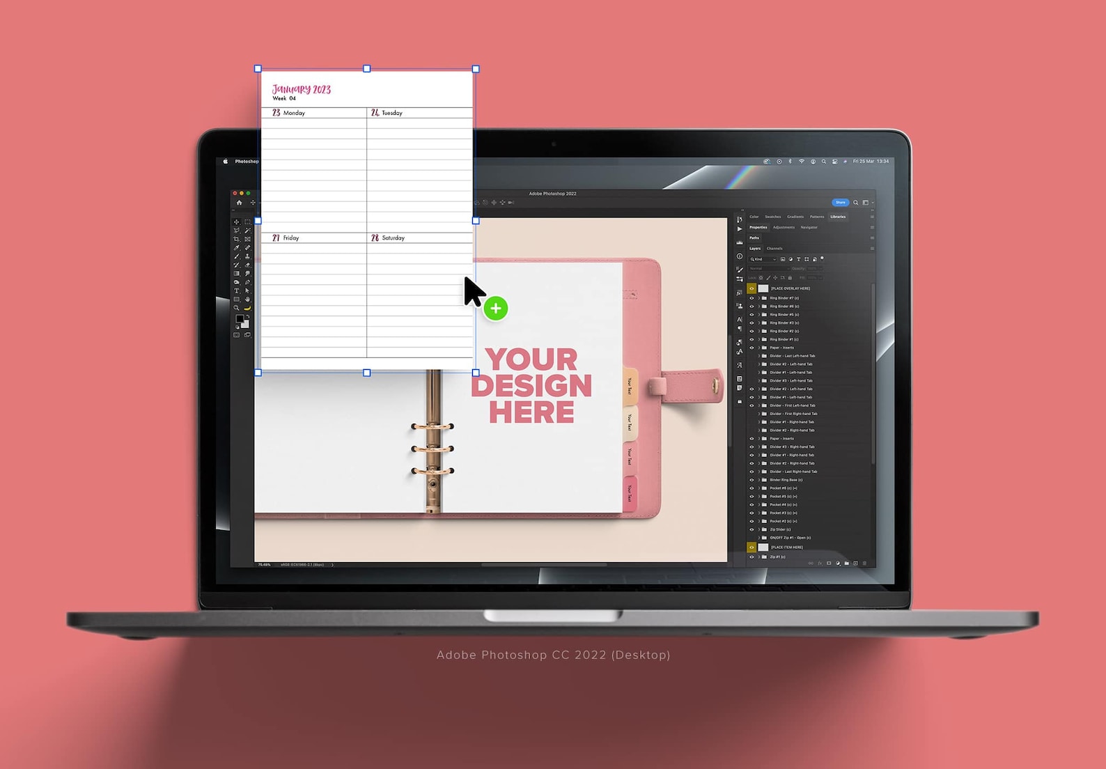 Ring Binder DIY Digital Planner With Pen, Pockets, Zips, Inserts ...