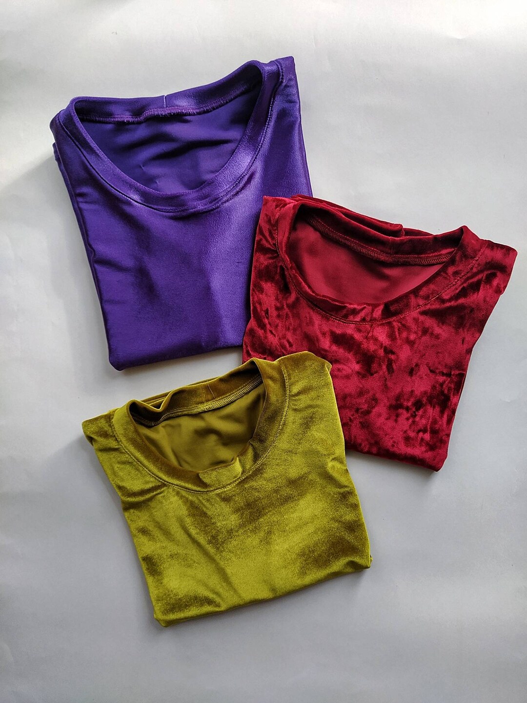 Unisex Velvet T Shirt, Colorful Velvet Tops, Soft Velvet T Shirts ...