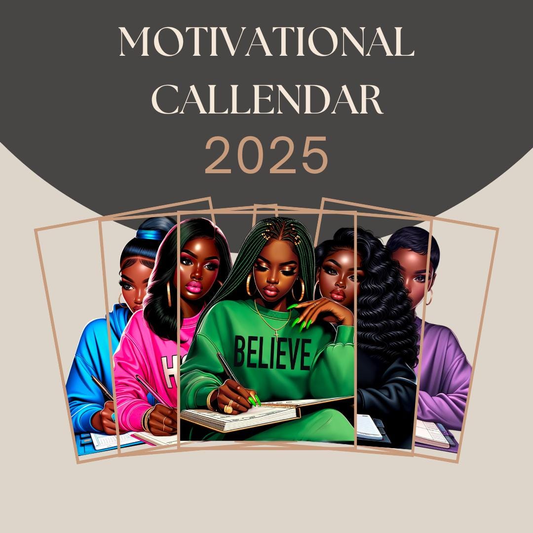 Motivational Calendar Template - Etsy