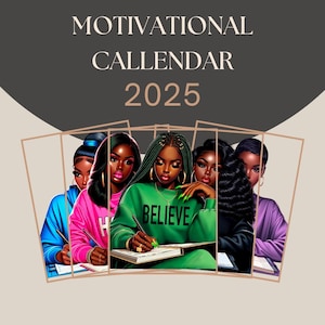 Motivational Calendar Template - Etsy