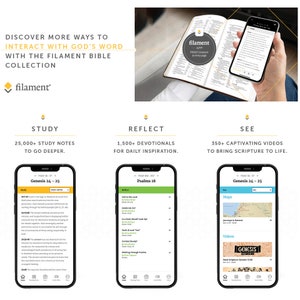 Personalized NLT Filament Reference Bible With FREE Filament App Access ...