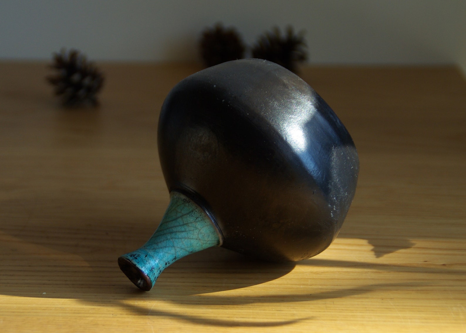 Raku Pottery Botle Turquoise Raku Ceramic Vase Effect of a - Etsy