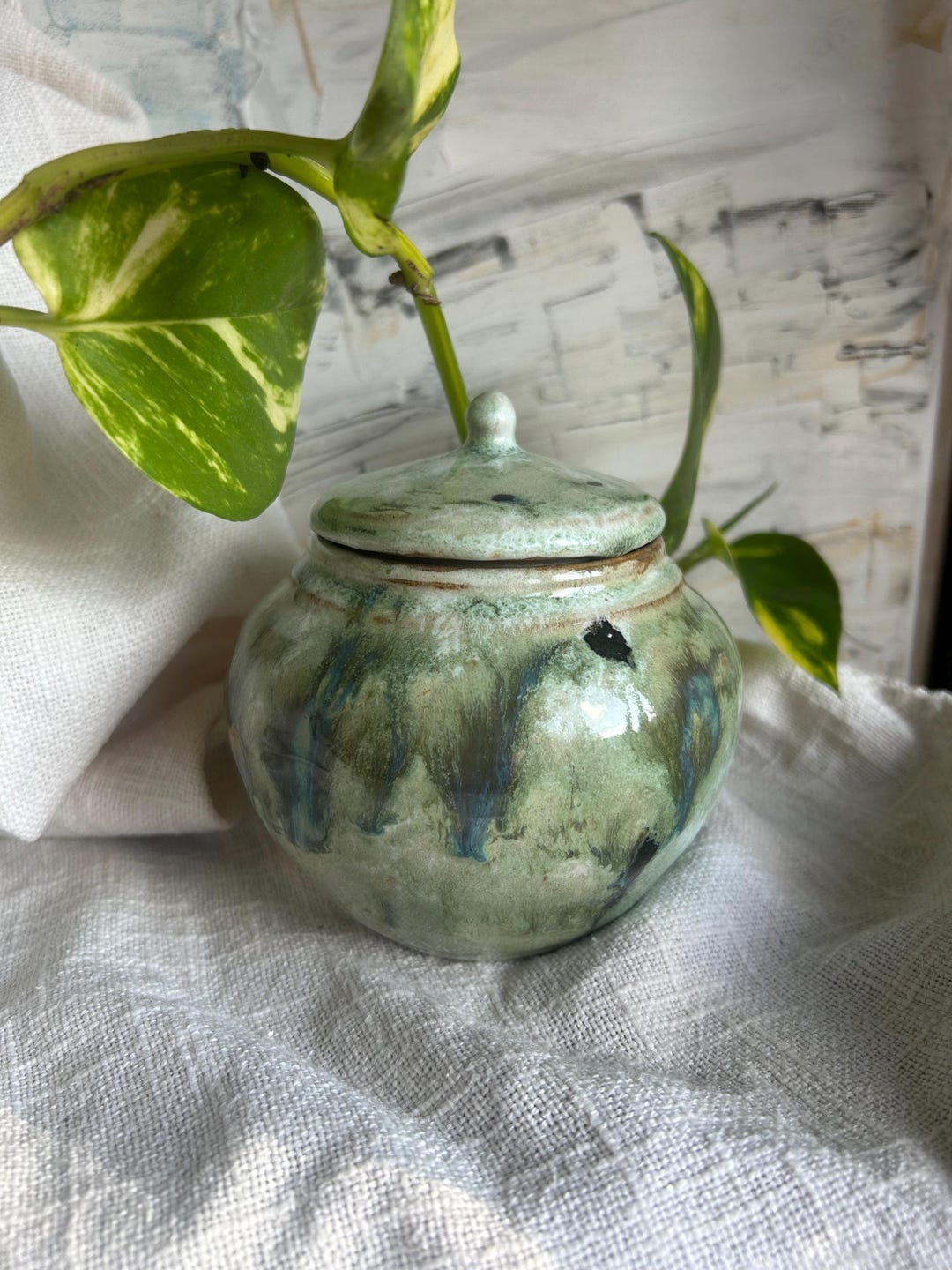 Handmade Ceramic Gift Storage Jar With Lid – Cream Clay, Glazed in ...