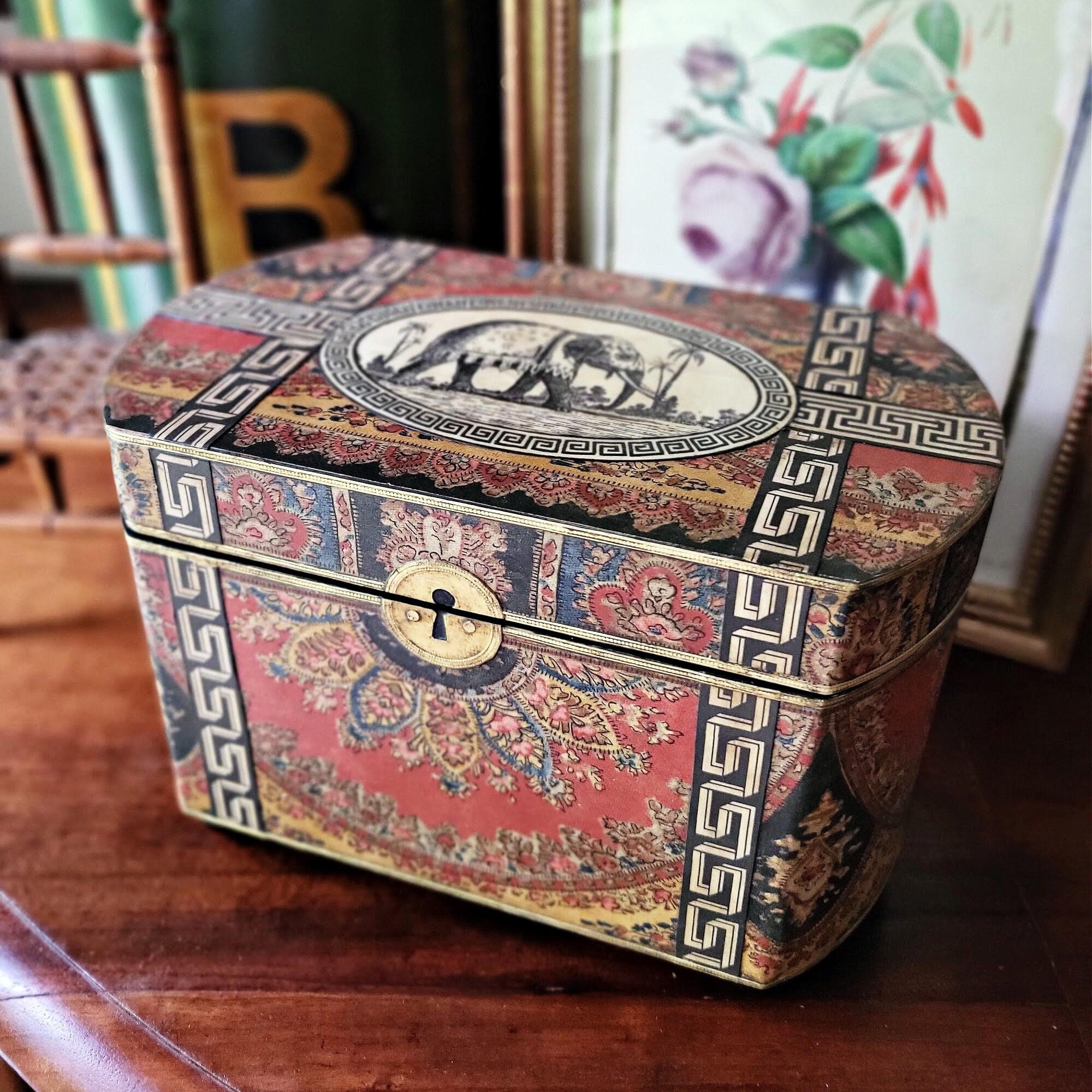 Ceylonese Elephant Decoupage Box, Large - Etsy