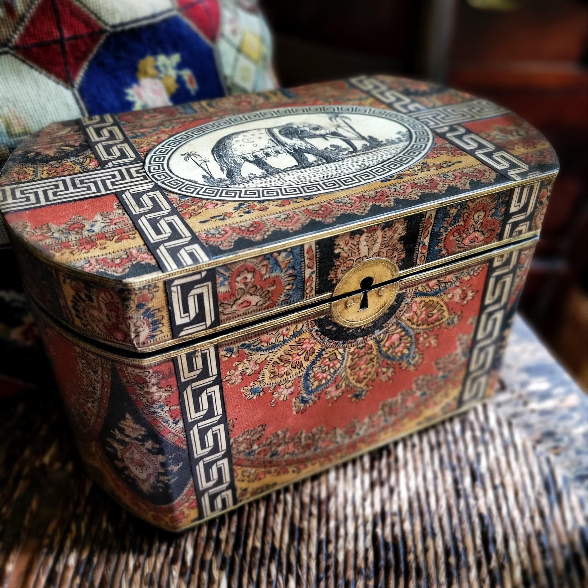 Ceylonese Elephant Decoupage Box, Large - Etsy
