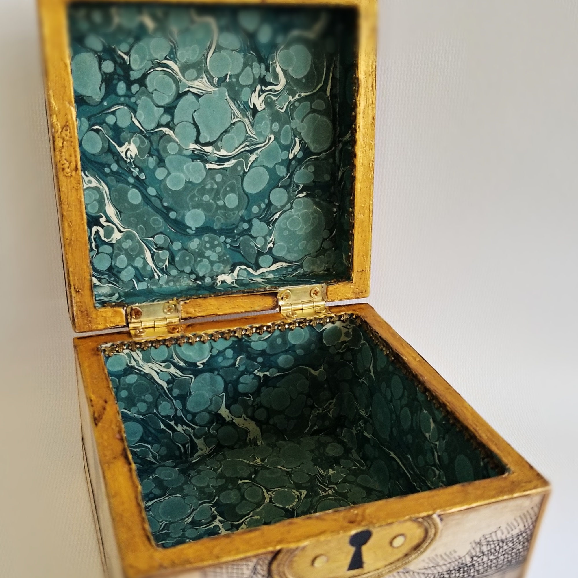 Regency Era Print Decoupaged Box - Etsy