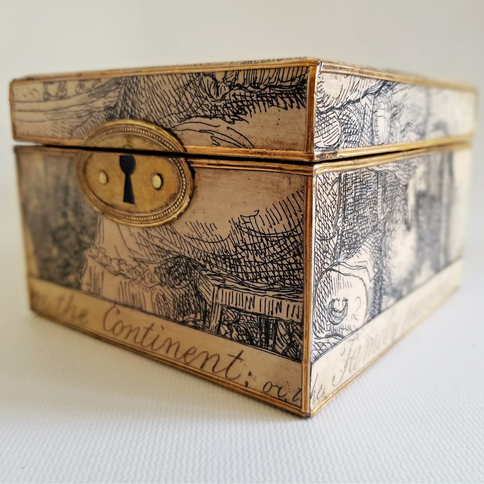 Regency Era Print Decoupaged Box - Etsy
