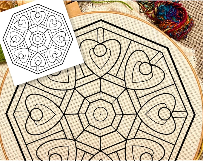 Flowers Pattern, PDF Instant Download, Extra Grid PDF, Punch Needle ...