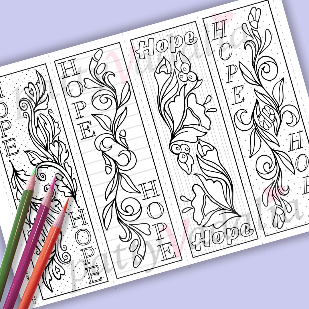 Hope Bookmarks, Instant Download, Printable PDF - Etsy