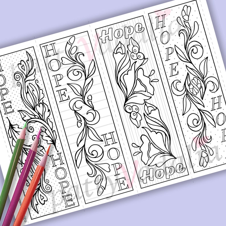 Hope Bookmarks, Instant Download, Printable PDF - Etsy