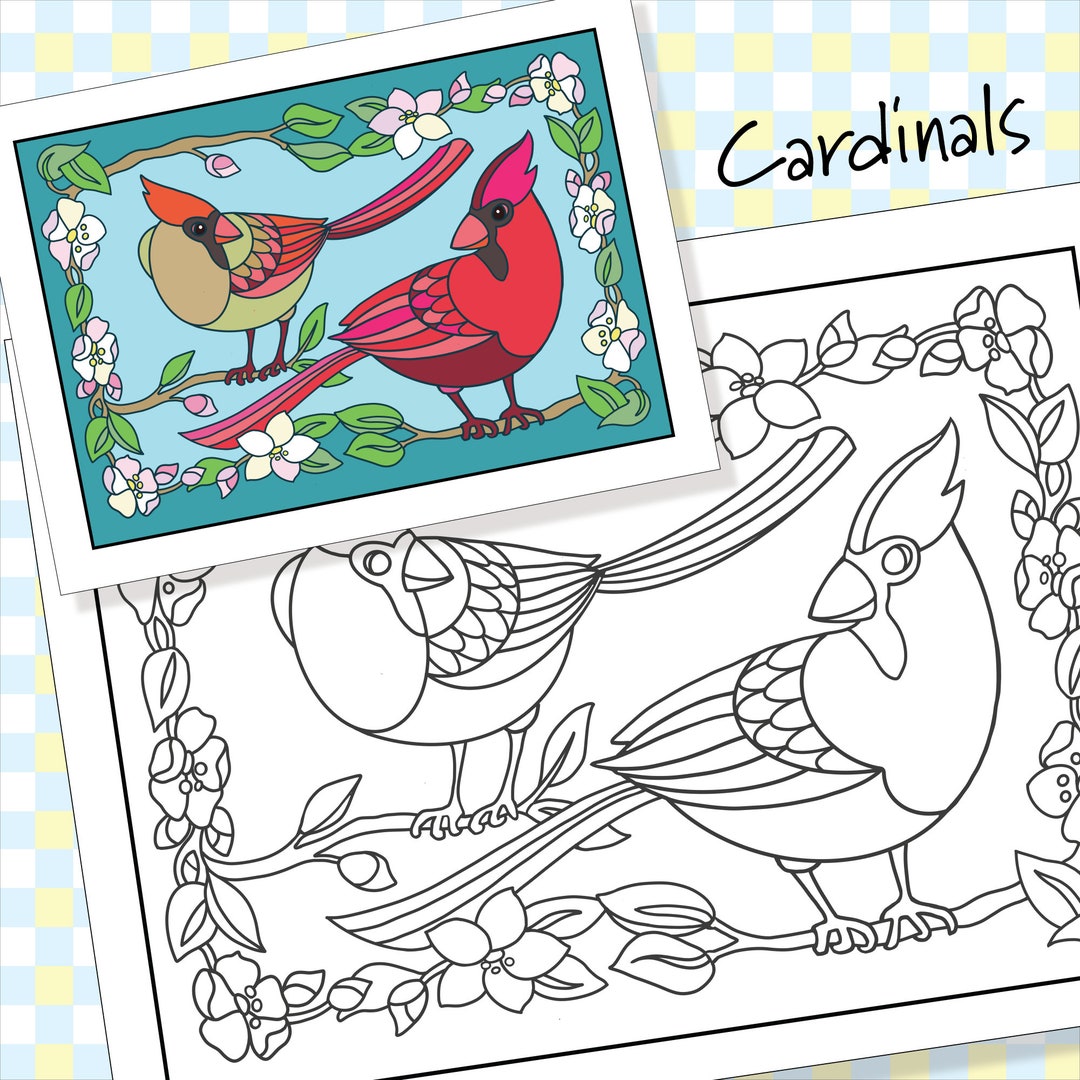 Punch Needle Pattern, Cardinals, Paper Pattern, Rug Hooking, Crewel ...