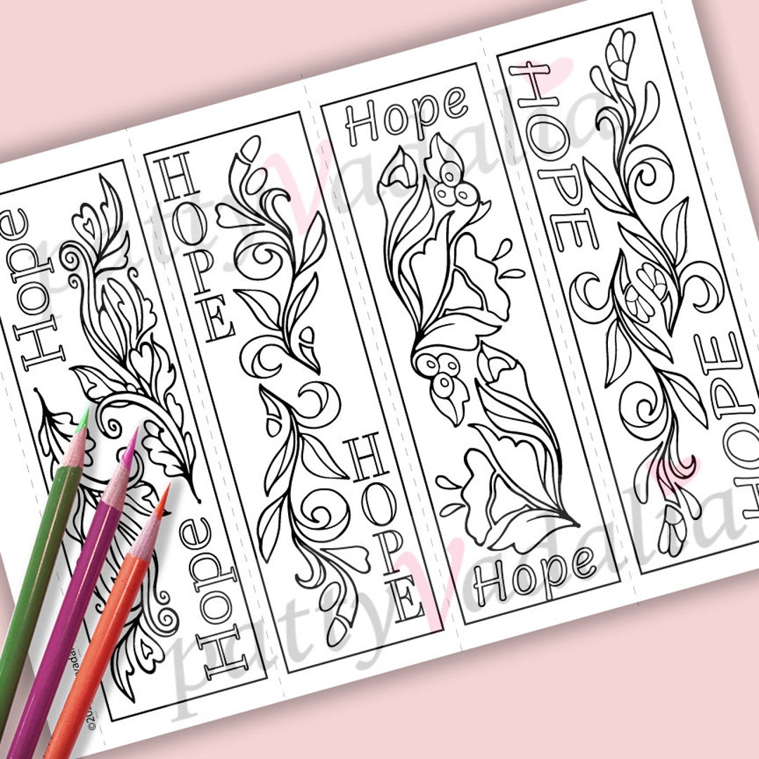 Hope Bookmarks, Instant Download, Printable PDF - Etsy
