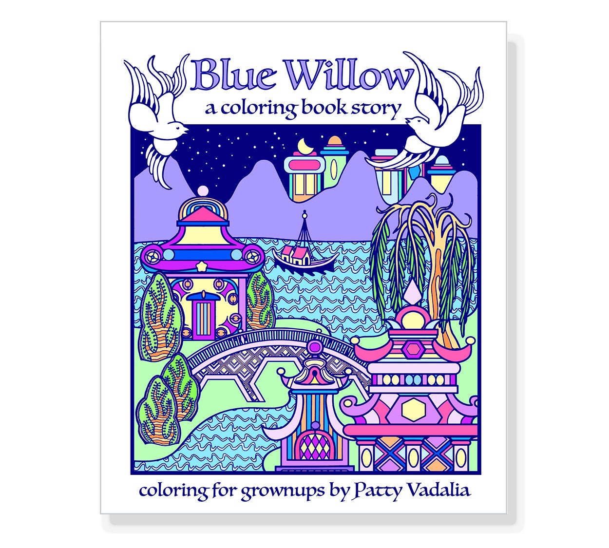 Blue Willow, Coloring Book, Adult Coloring Book, Blue Willow Story ...