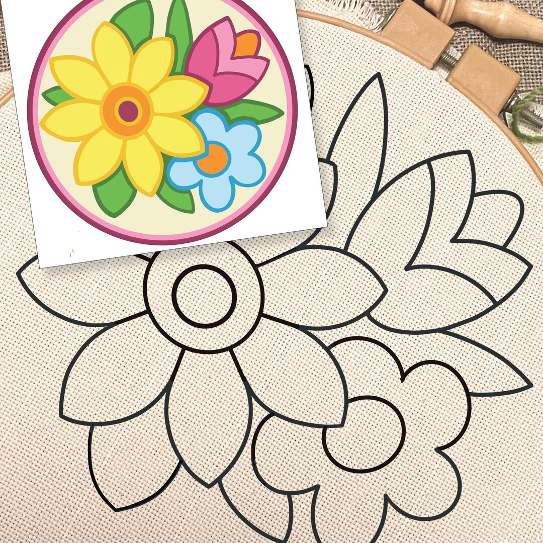 Spring Flowers Pattern, PDF Instant Download, Color Guide, Grid Guide ...