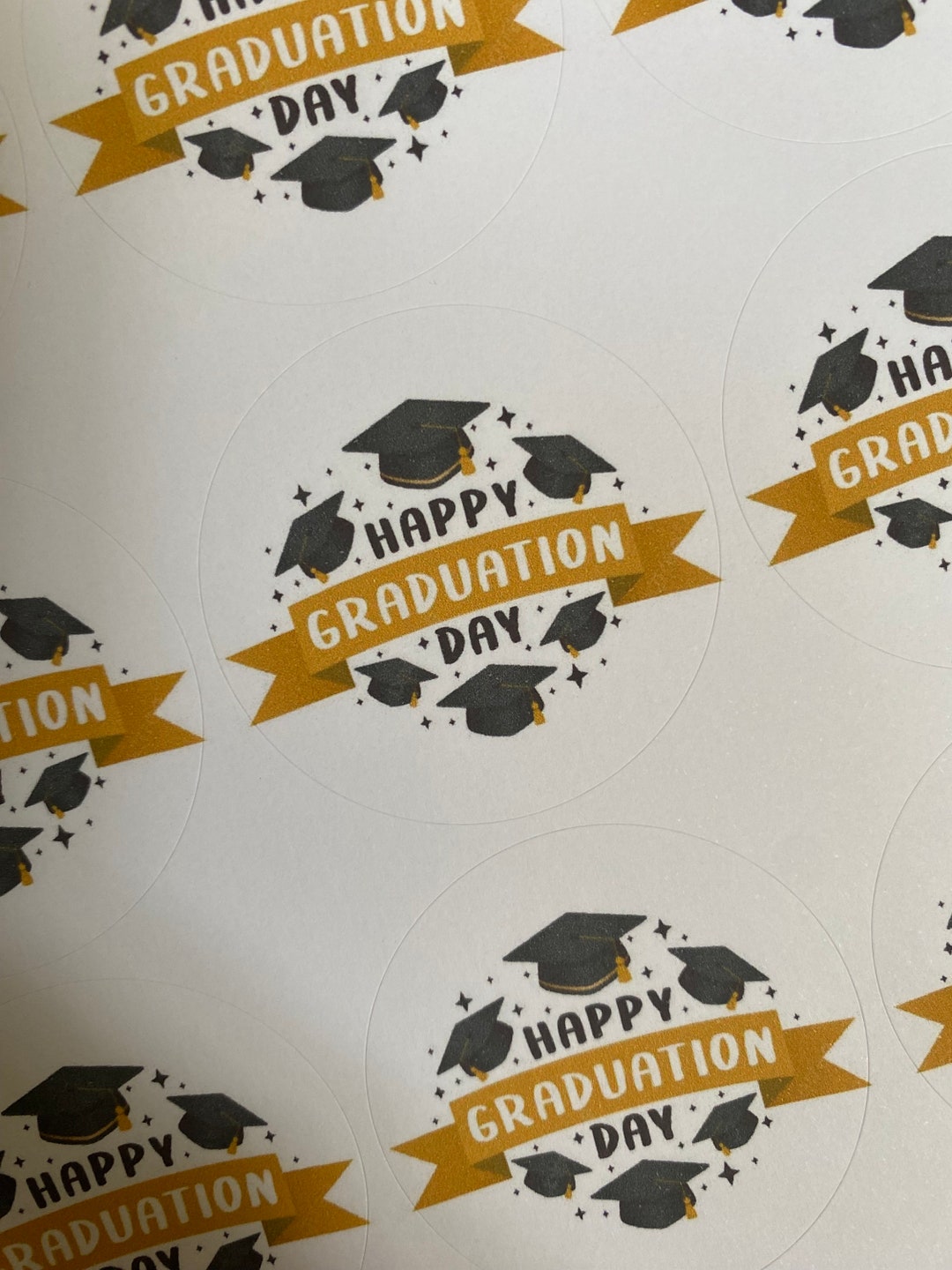 Happy Graduation Day Round Stickers (24) - Etsy